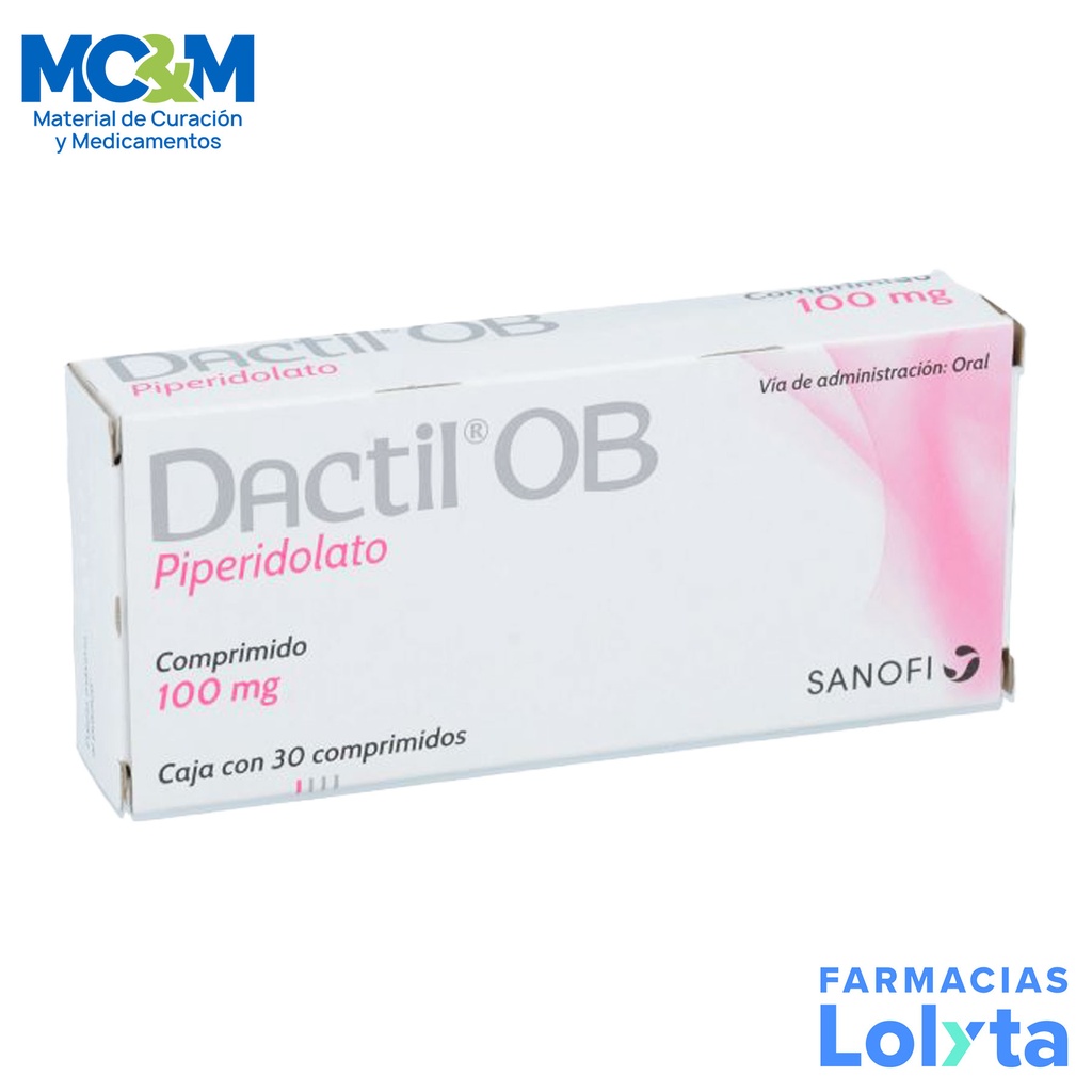 DACTIL OB 100 MG C/30 COMPRIMIDOS PIPERIDOLATO LAB SANOFI AVENTIS ...