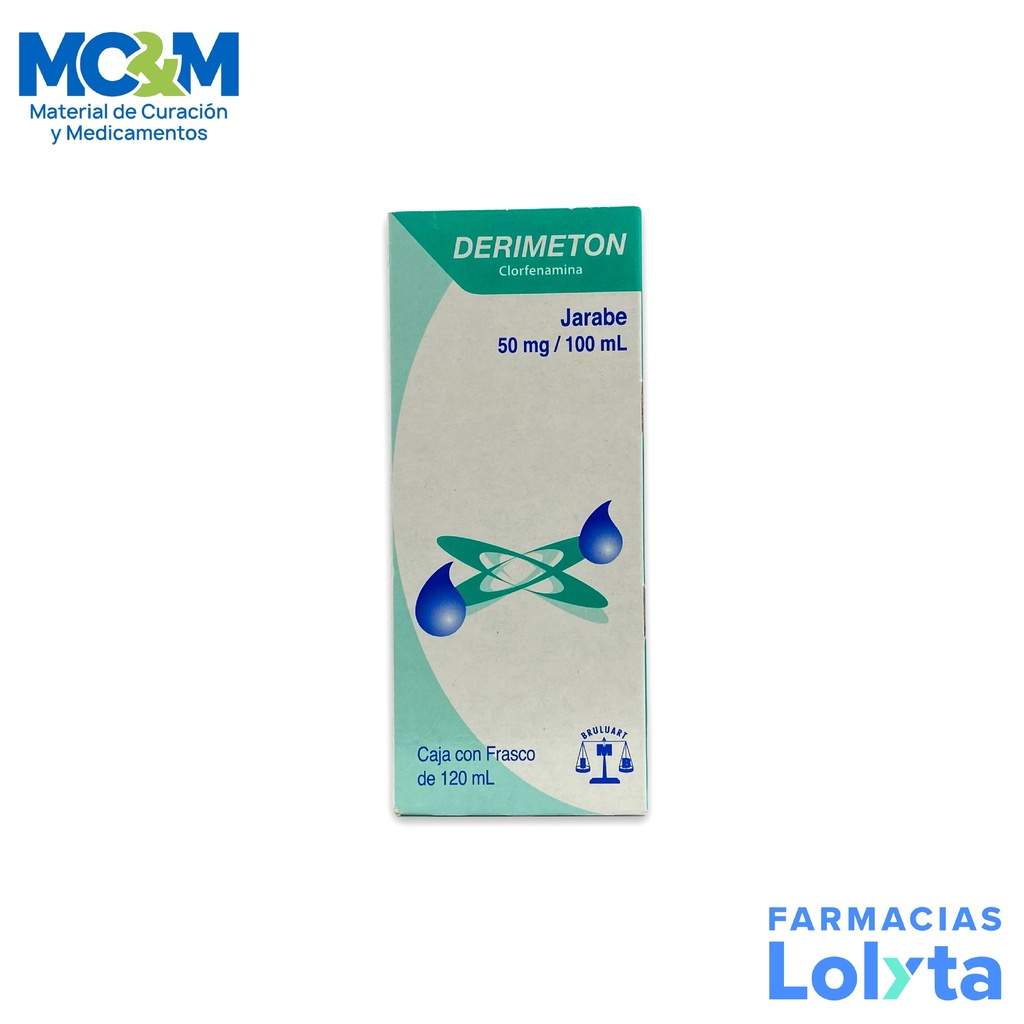 CLORFENAMINA JARABE 50MG/100ML C/120ML DERIMETON LAB BRULUART | Website ...