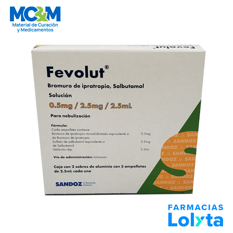 BROMURO DE IPRATROPIO SALBUTAMOL SOL P/NEBULIZAR 0.5/2.5 MG/2.5 ML C/10 ...