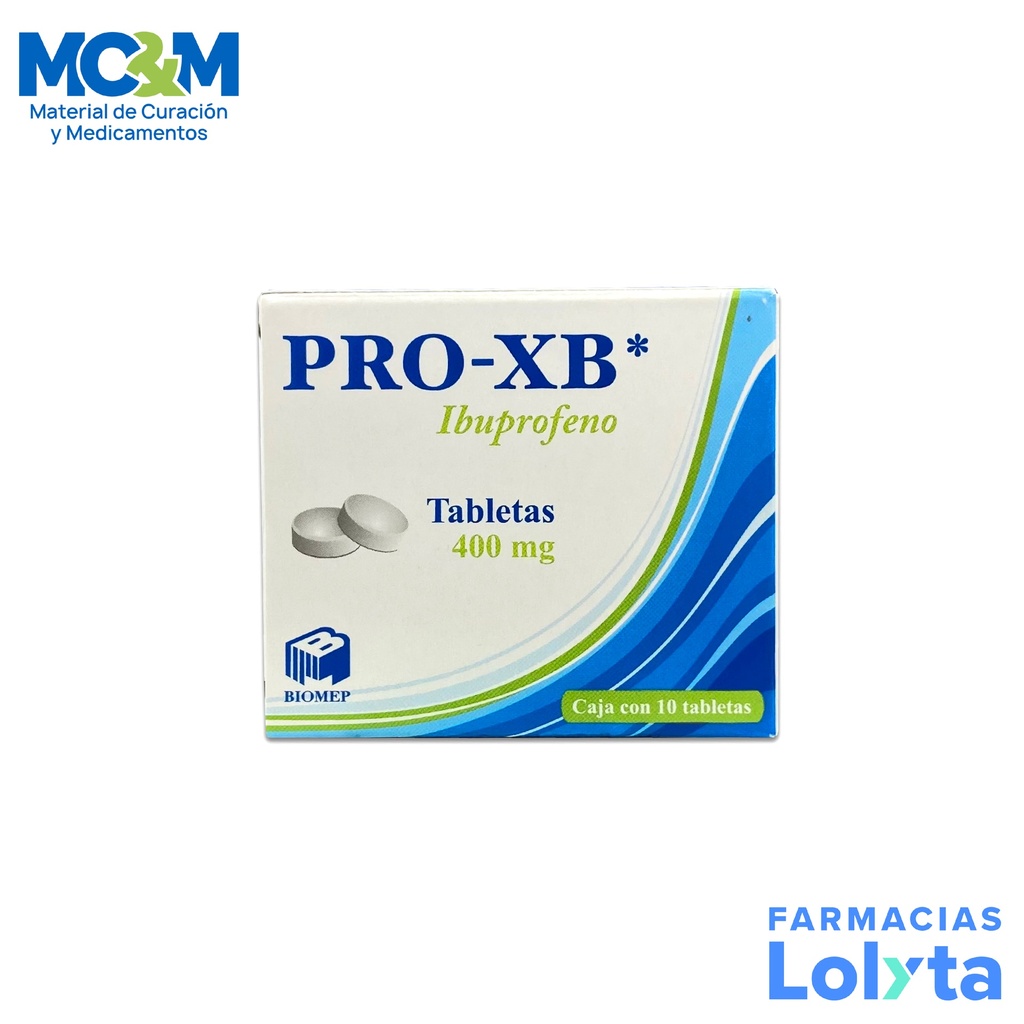 IBUPROFENO 400 MG C/10 TAB PRO-XB LAB BIOMEP | Website MC&M