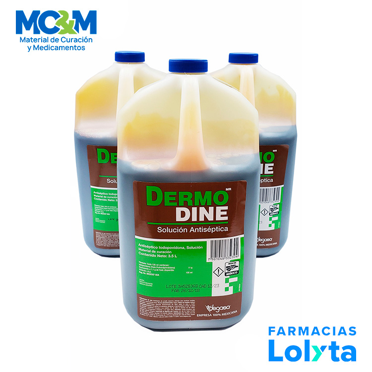 ISODINE 3.5 L IODOPOVIDONA AL 11% SOLUCION ANTISEPTICA DERMODINE DEGASA ...