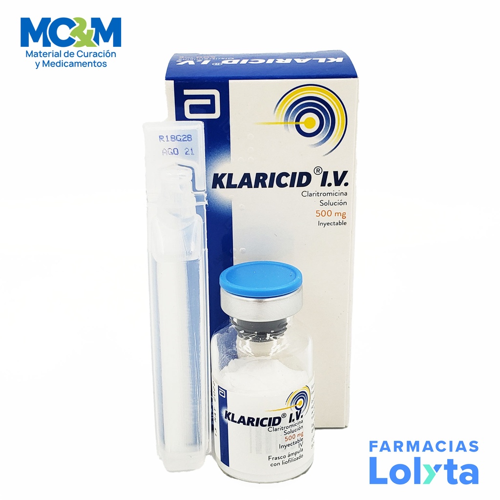 KLARICID I.V. SOL INY 500 MG CLARITROMICINA LAB ABBOTT | Website MC&M