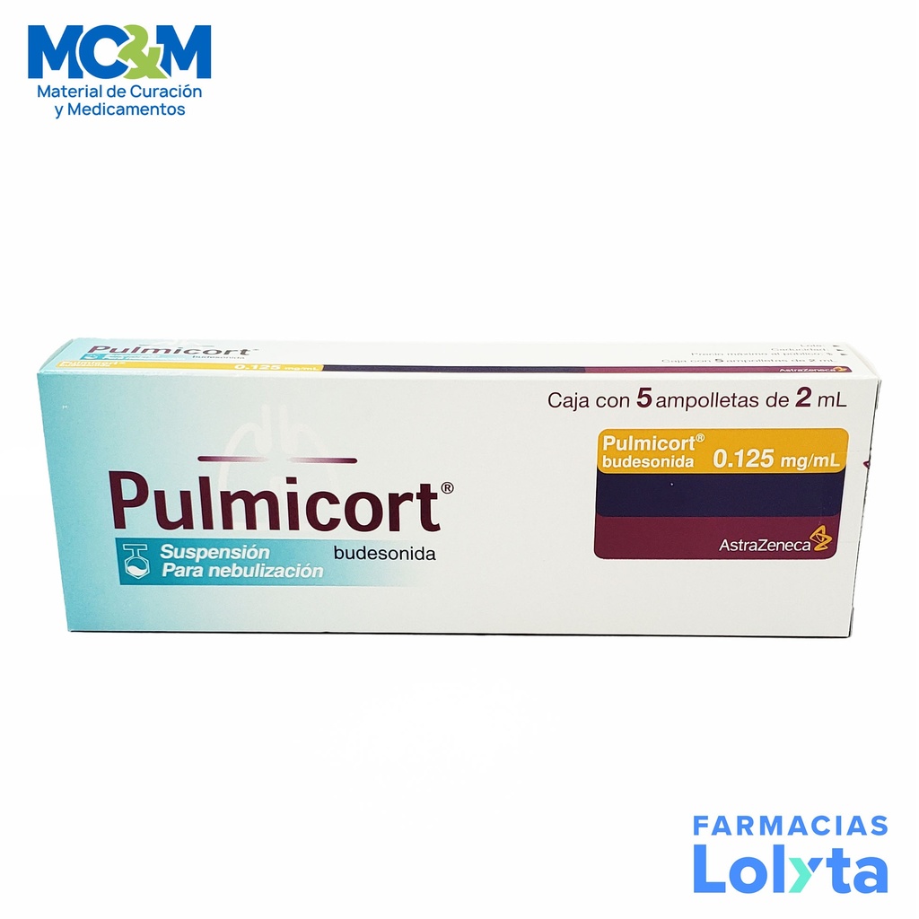 PULMICORT 0.125MG/ML C/5 AMP P/NEBULIZACION BUDESONIDA LAB ASTRAZENECA ...