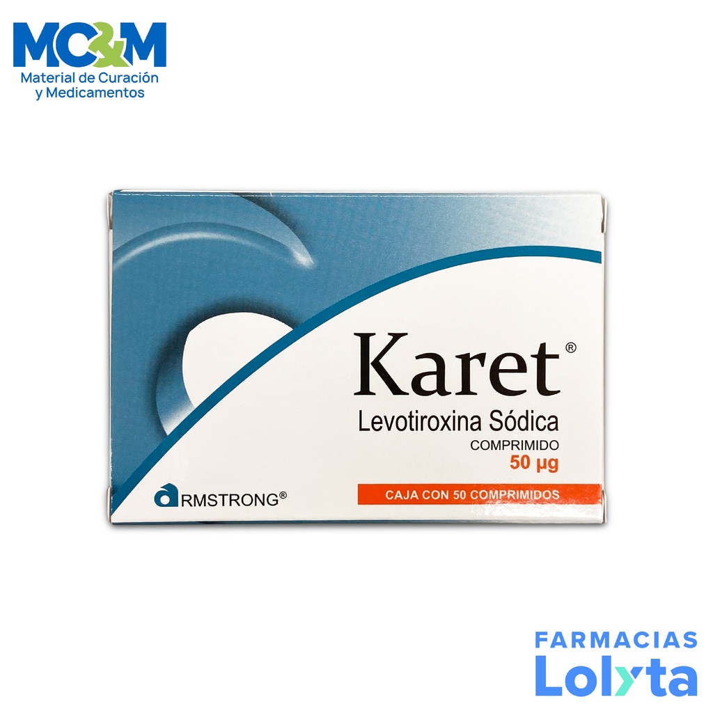 LEVOTIROXINA SODICA 50MCG C/50 COMPRIMIDOS KARET LAB ARMSTRONG ...