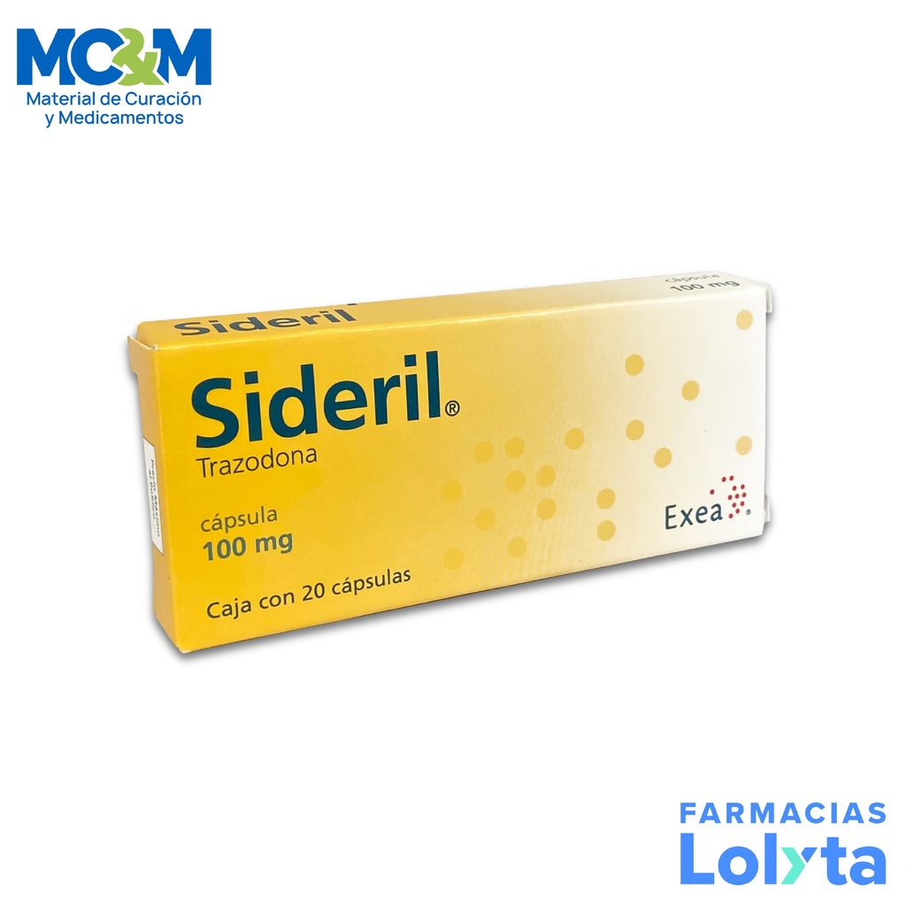 SIDERIL 100 MG C/20 CAP TRAZODONA LAB EXEA | Website MC&M