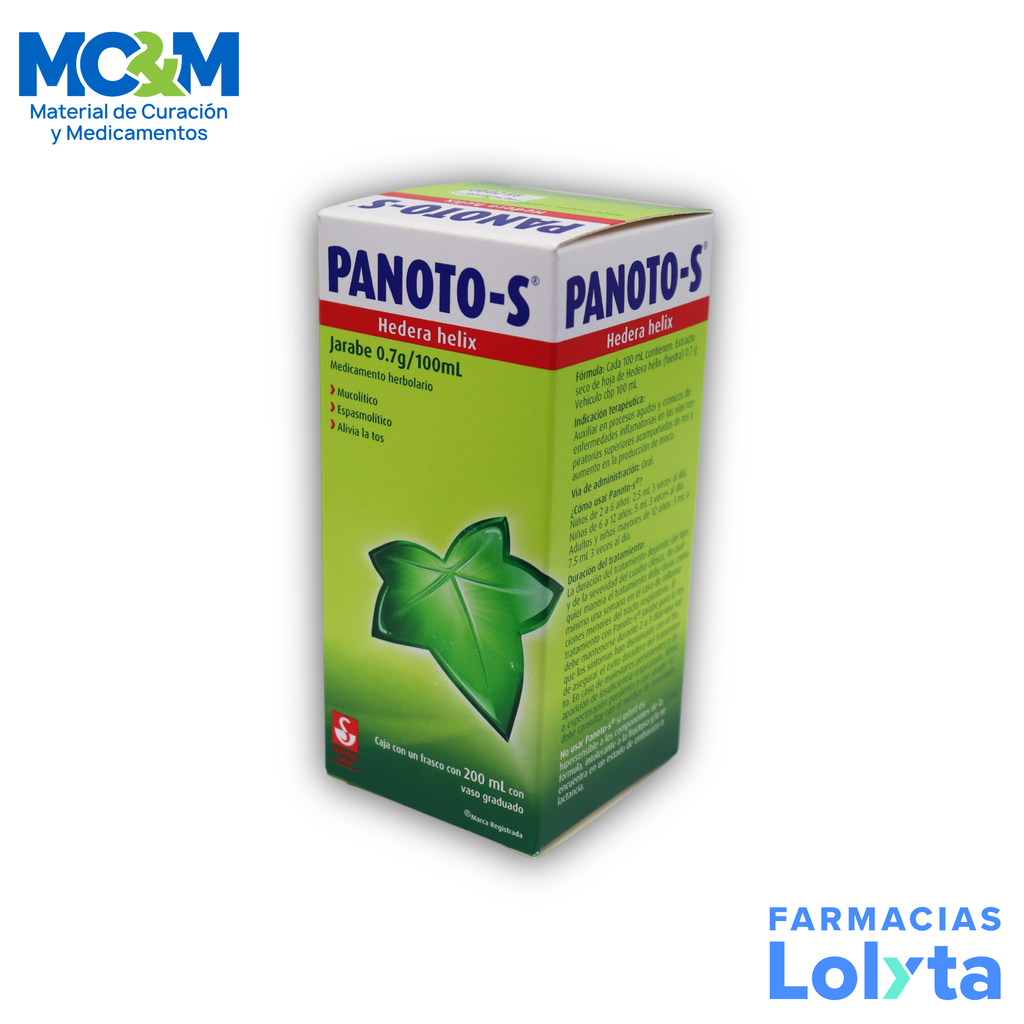PANOTO-S JARABE 0.7 G/100 ML FCO C/200 ML HEDERA HELIX LAB SIEGFRIED ...