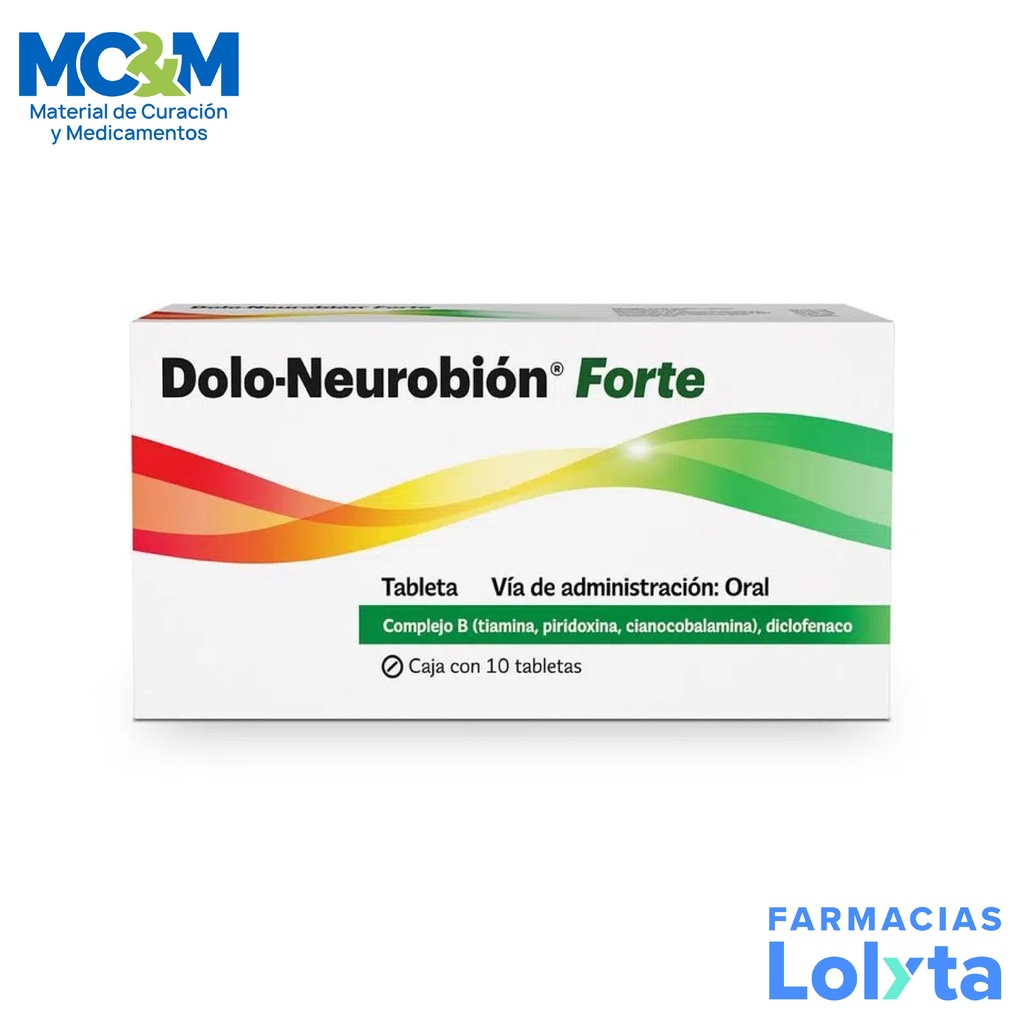 DOLO-NEUROBION FORTE 50/50/50/1 MG C/10 TAB DICLOFENACO COMPLEJO B ...