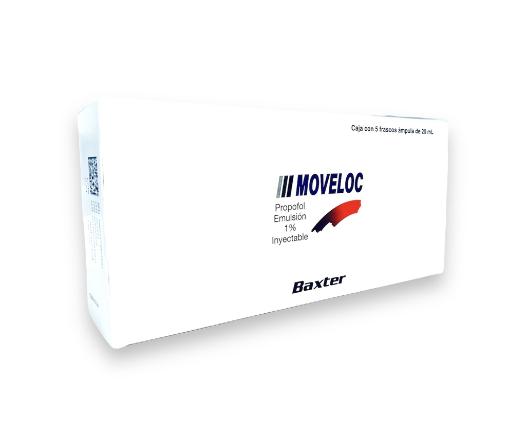 PROPOFOL EMULSION INY 200 MG/20 ML C/5 AMP MOVELOC LAB BAXTER | Website ...