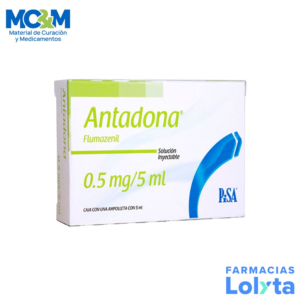 FLUMAZENIL SOL INY 0.5 MG/5 ML C/1 AMP ANTADONA LAB PISA GRUPO II ...
