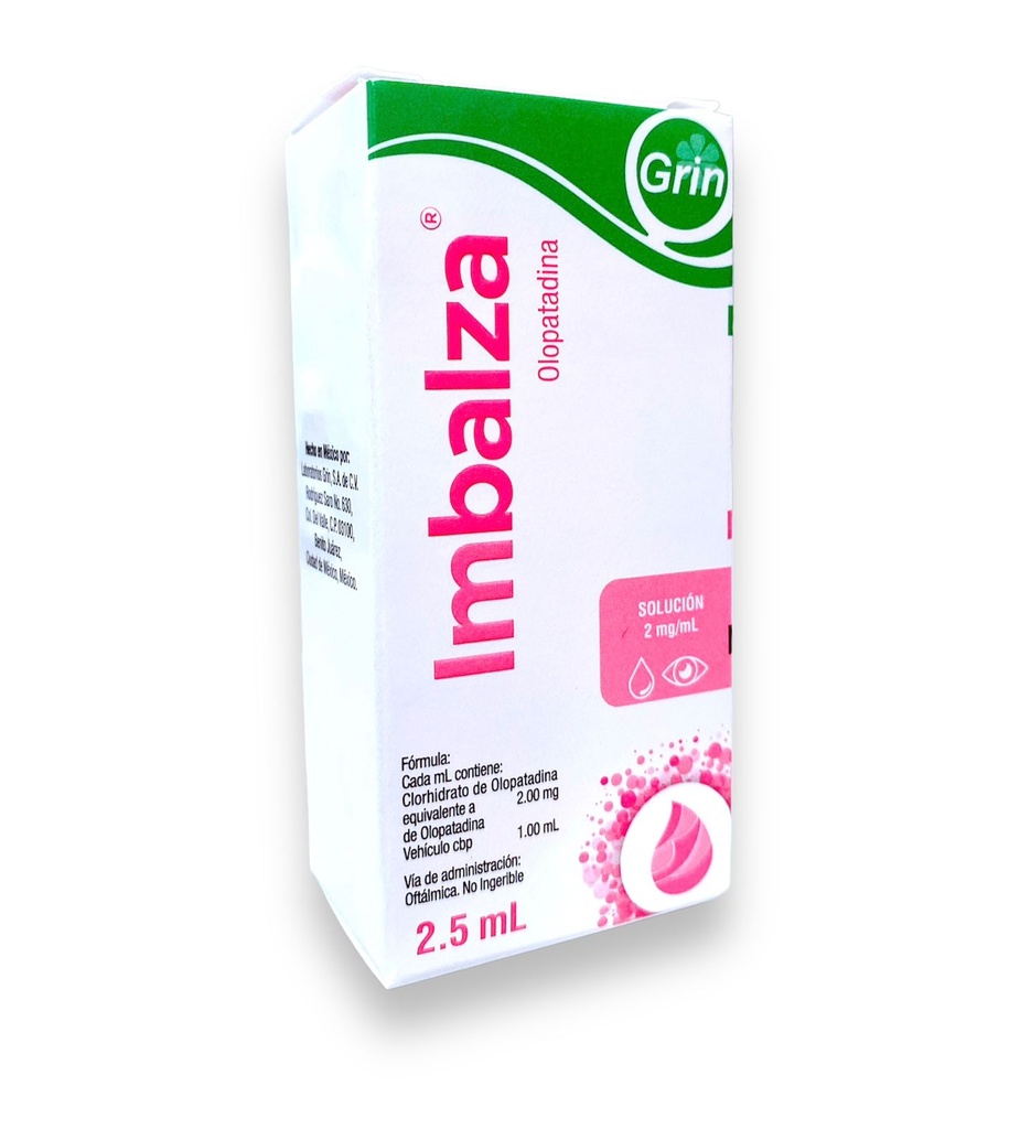 IMBALZA SOL OFTALMICA 2 MG/ML FCO C/2.5 ML OLOPATADINA LAB GRIN ...