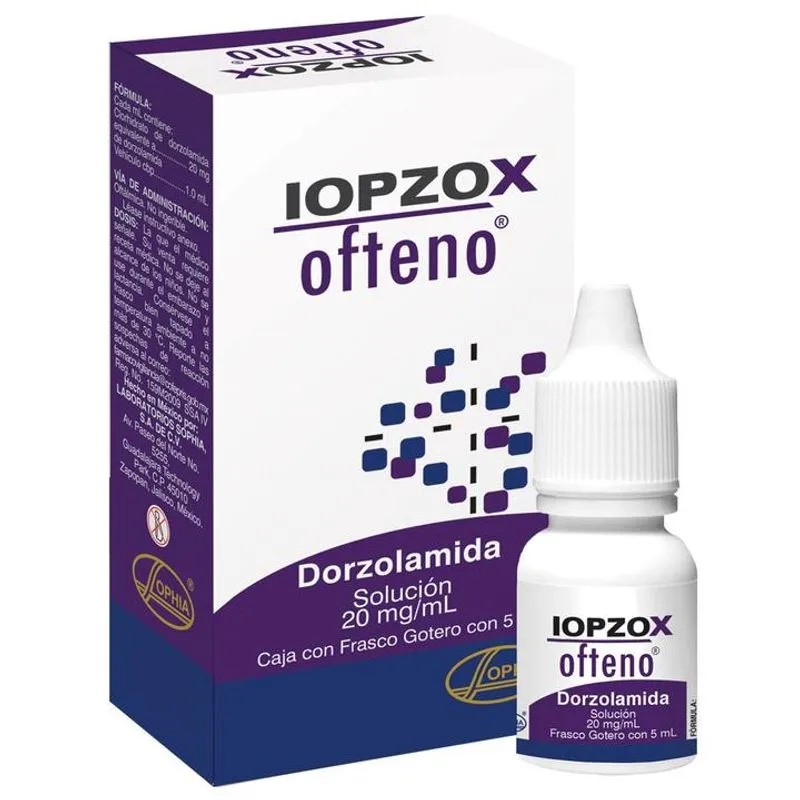 IOPZOX OFTENO SOL OFTALMICA 20 MG/ML FCO C/5 ML DORZOLAMIDA LAB SOPHIA ...