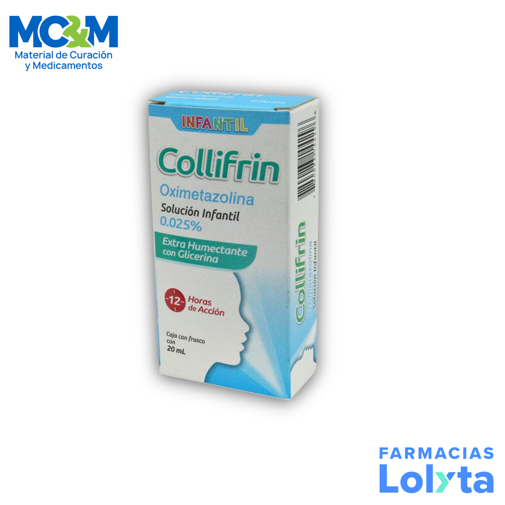 OXIMETAZOLINA SOL NASAL 0.025% C/20 ML COLLIFRIN INFANTIL LAB COLLINS ...